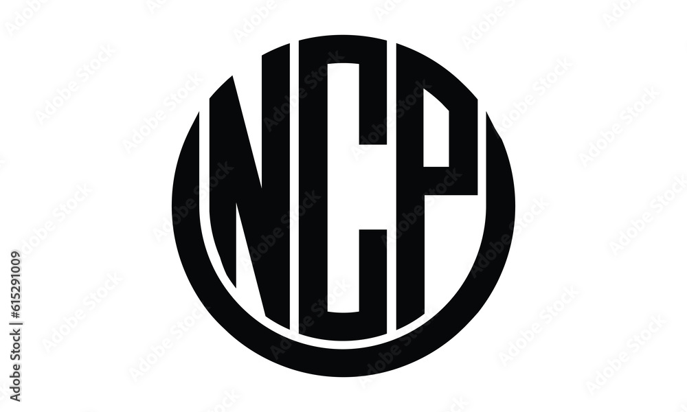 NCP shield with round shape logo design vector template | monogram logo ...