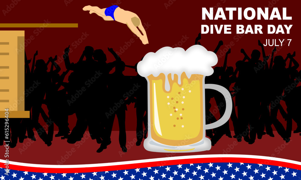 Vecteur Stock illustration of a man diving into a glass of beer and ...