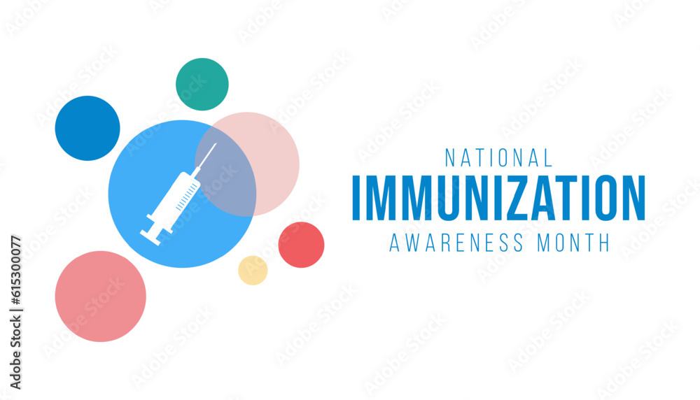 Vetor de Immunization awareness month is observed every year in August ...