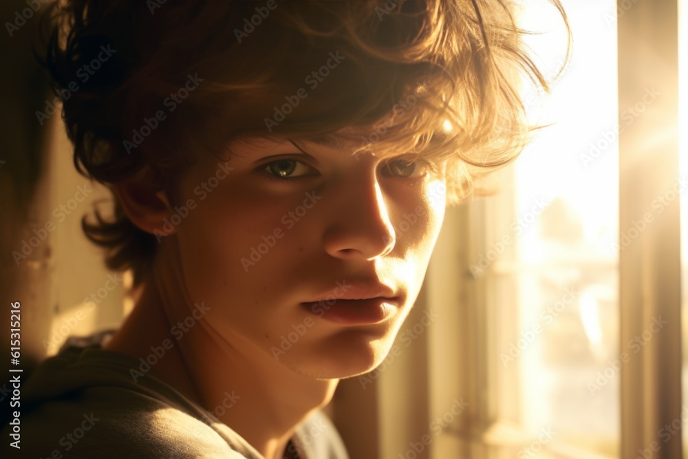 Young man enjoying a coming-of-age moment as he moves into his first ...