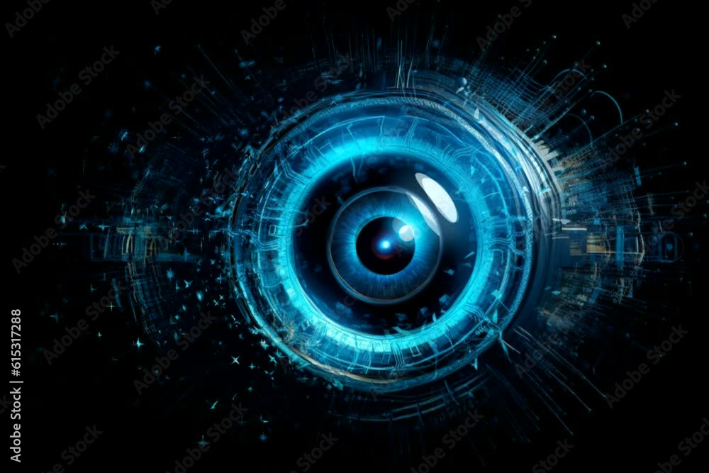 Artificial intelligence scans information. High technologies in the ...