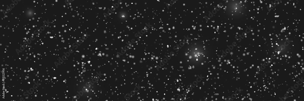 Real falling snow on a black background for use as a texture layer in ...