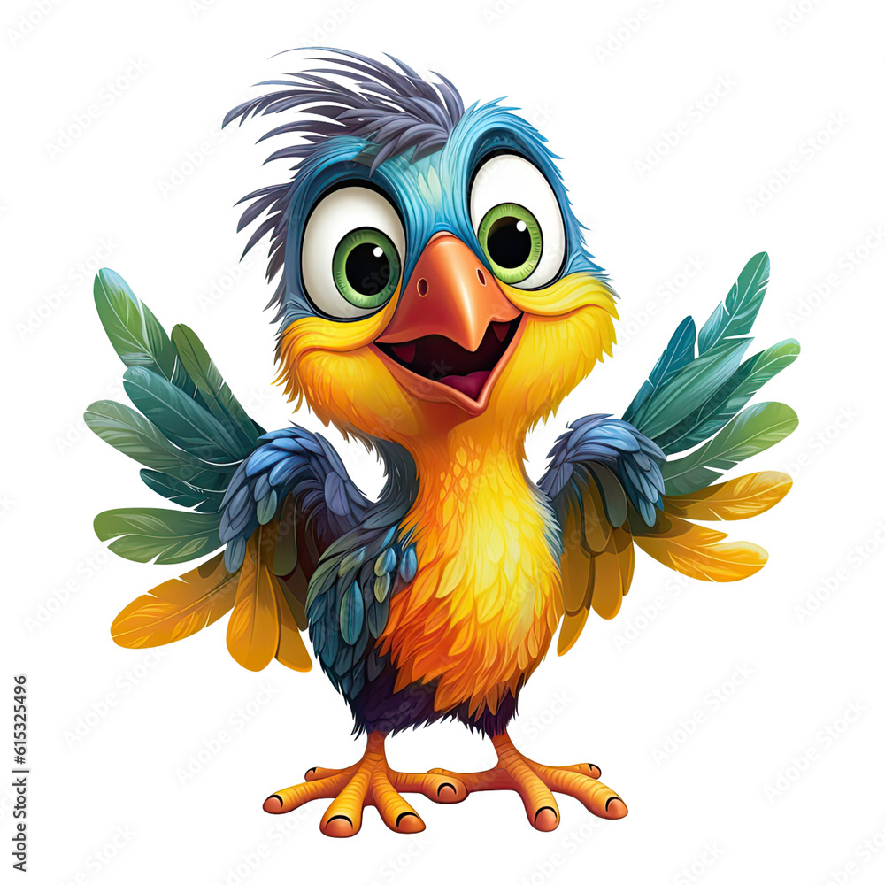 funny parrot cartoon clip art, clipart Stock Illustration | Adobe Stock