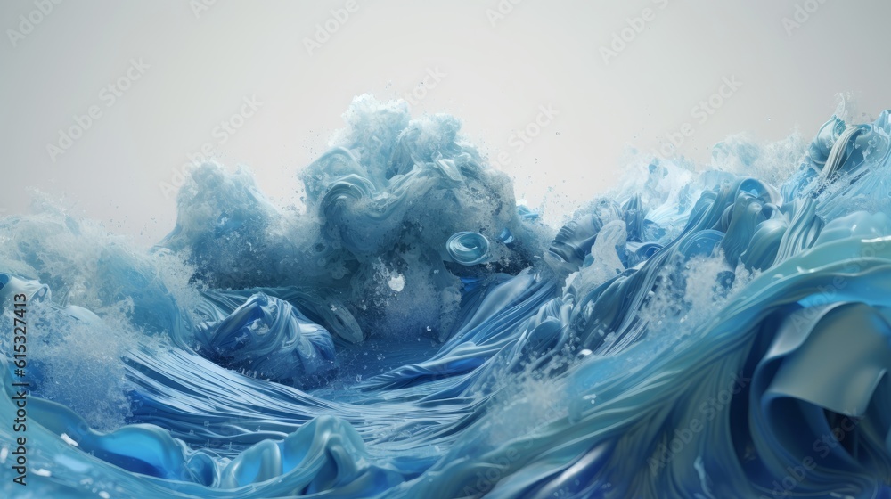 Plastic Tide: Ocean waves composed of plastic waste, highlighting the ...