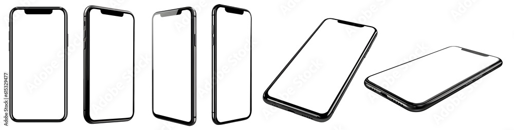 handphone smartphone on transparent background cutout, PNG file. Mockup ...