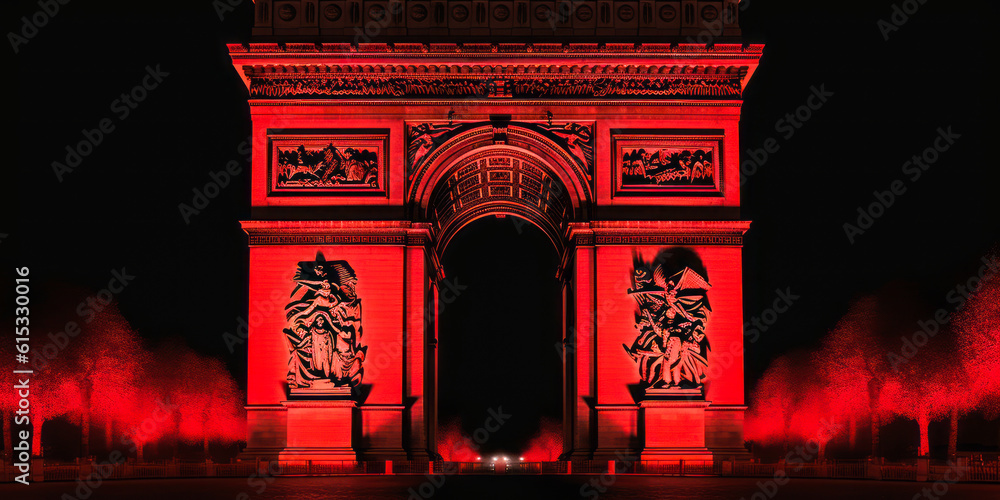 Captivating Arc de Triomphe, majestic Parisian monument commissioned by ...