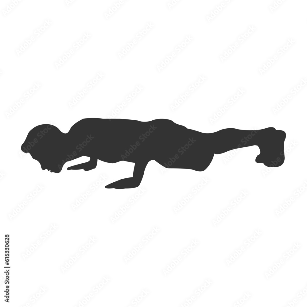 person icon doing push up vector Stock Vector | Adobe Stock
