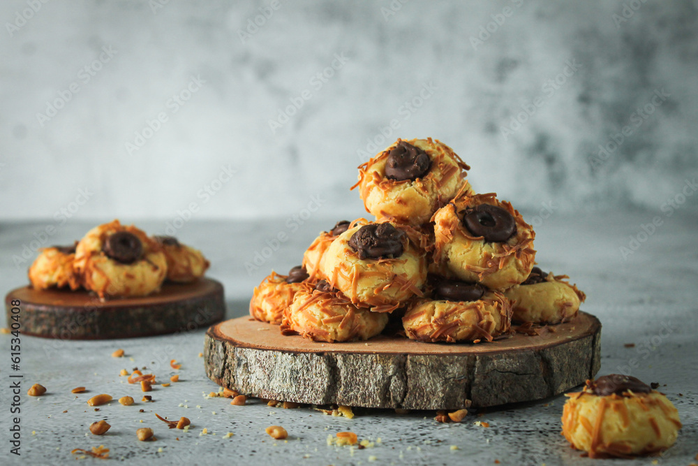 Choco cheese cookies. made with butter, flour, baking powder, sugar ...