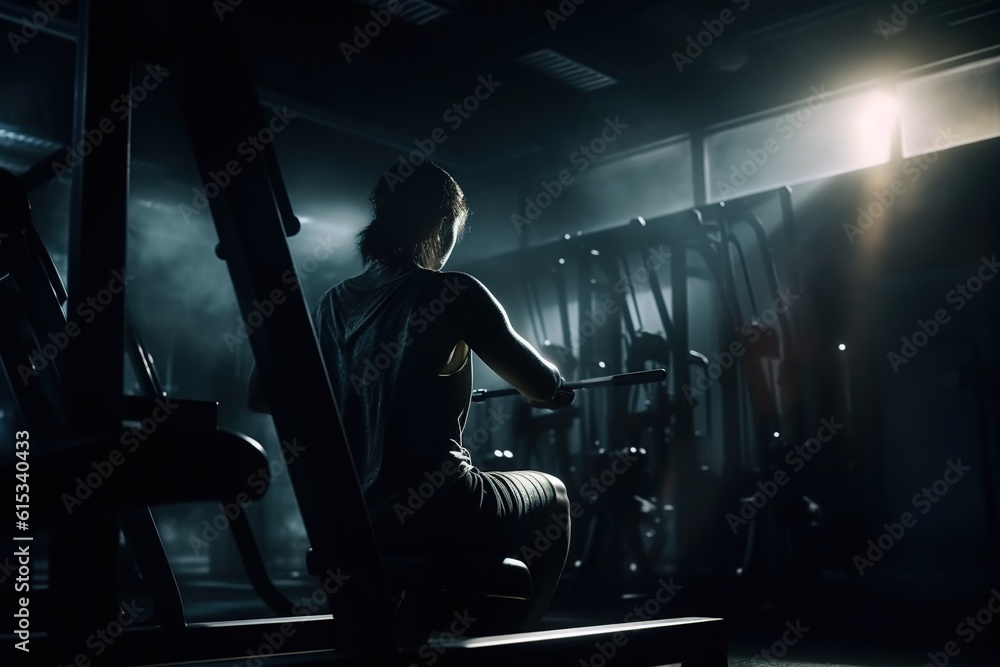 Equipment And Machines At The Modern Gym Room Fitness Center. interior ...