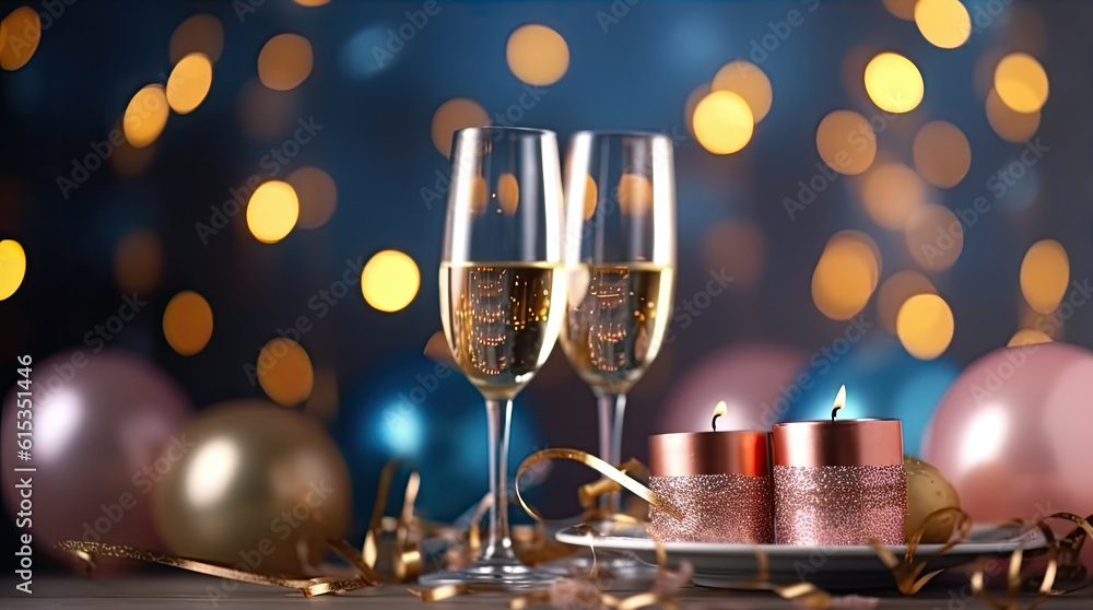 Realistic photo. Party banner, Place for text. Generative AI. Party ...