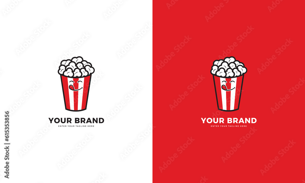 Popcorn logo, vector graphic design Stock Vector | Adobe Stock