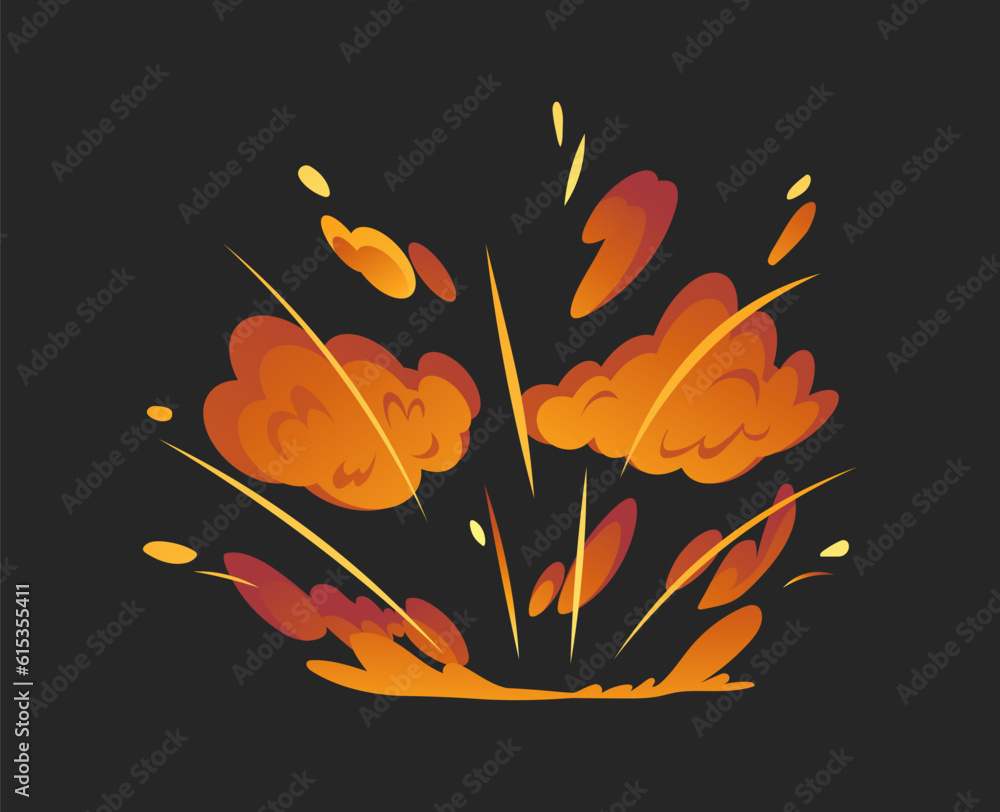 Bomb explosion vector concept. Destruction, detonation and demolition ...