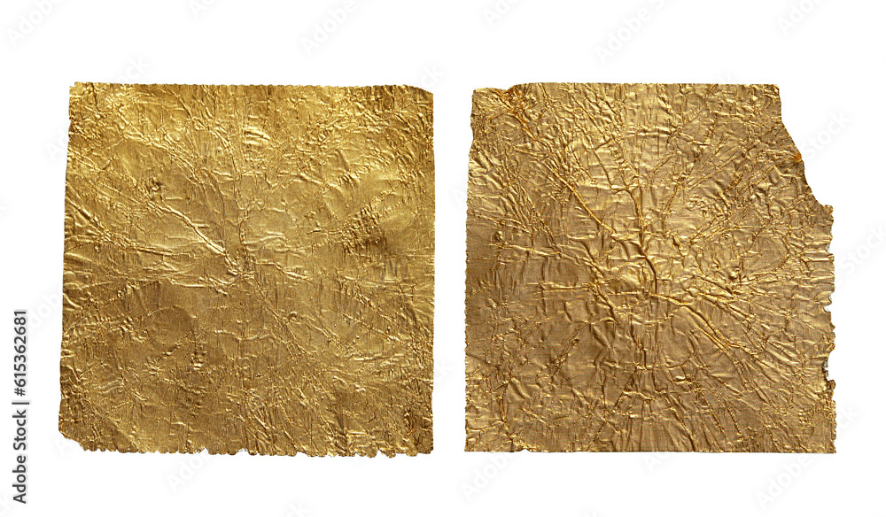 Foto de Gold crumpled texture background. Abstract banner with shine ...