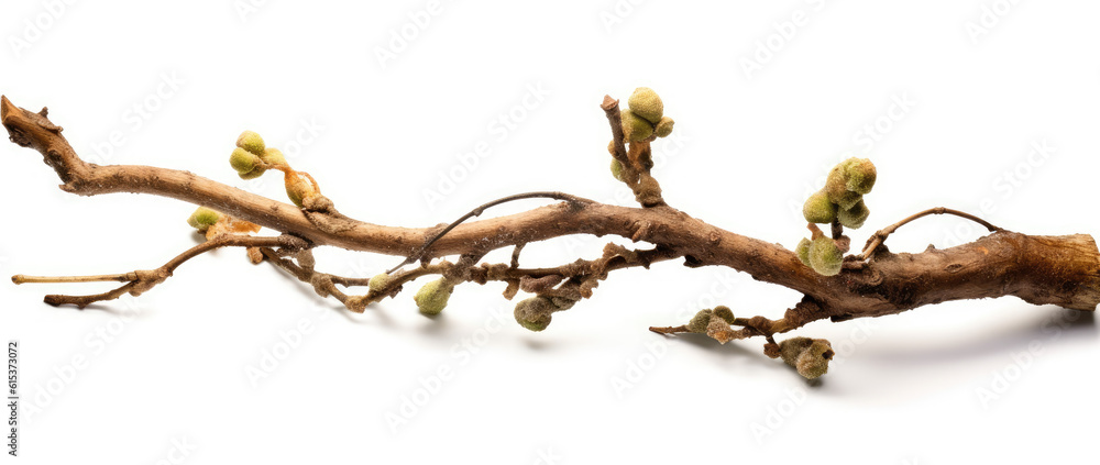 Nature's Resilience: Sinewy Twisted Branch of Poplar Tree with Emerging ...