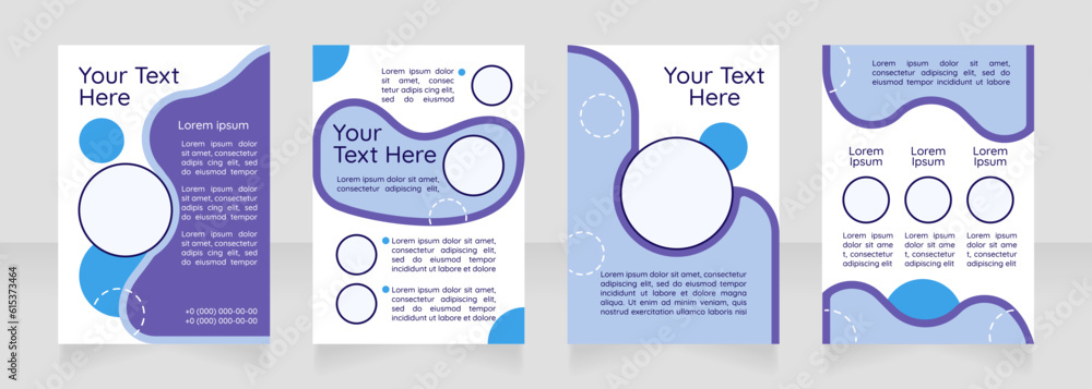 Practical guide blank brochure layout design. Teaching new employees ...