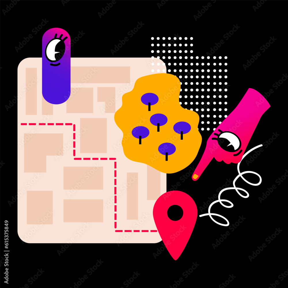 Geolocation and navigation, gps, orientation in place. Current location ...