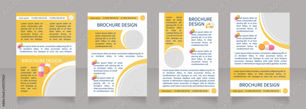 Antibacterial medication promotional blank brochure layout design ...