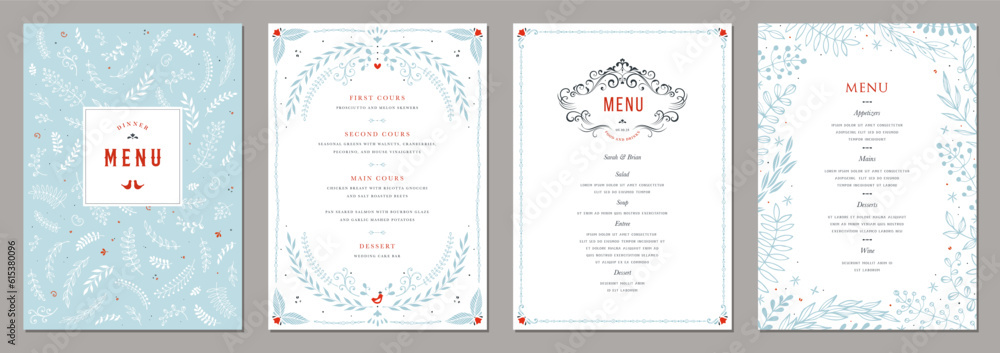 Ornate classic templates. Wedding and restaurant menu. Good for banners ...