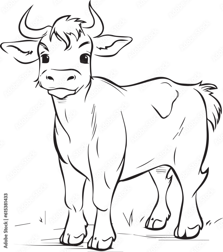 educational drawings coloring pages for kids cow coloring page ready to ...