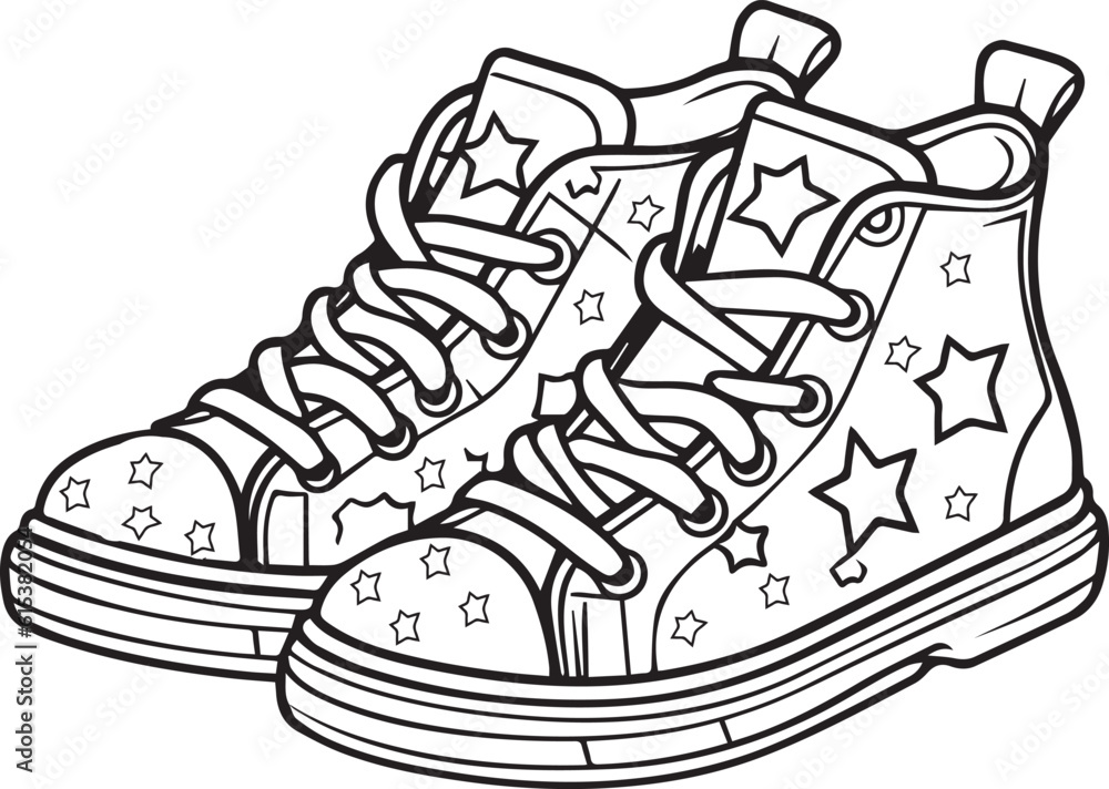 shoes black white educational coloring pages for kids cars coloring ...