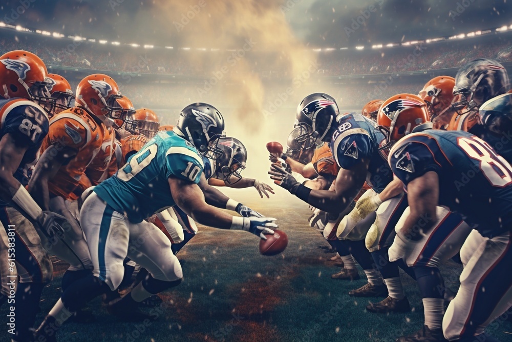 American Football Championship. Teams Ready: Professional Players ...