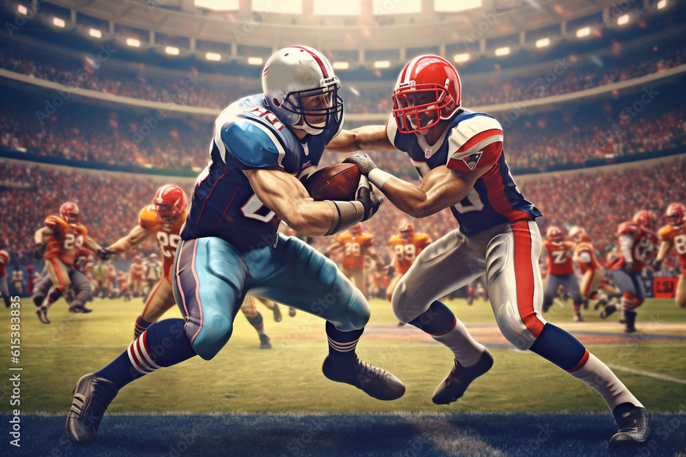 American Football Championship. Teams Ready: Professional Players ...