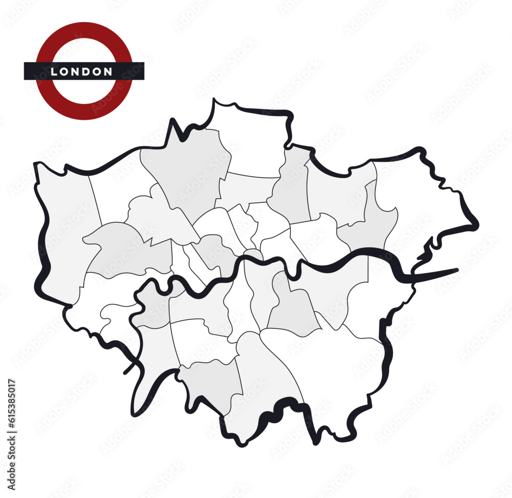 Poster London Boroughs - England – Wall Art | UkPosters
