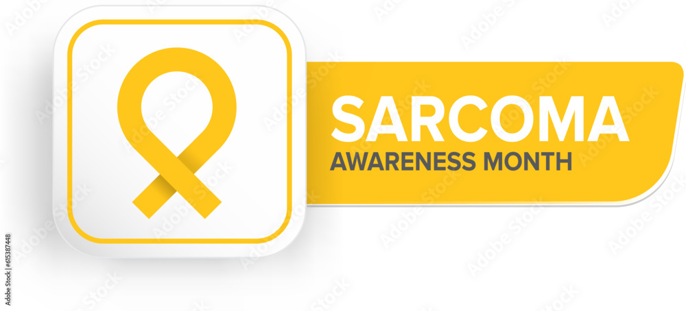 Vetor de Sarcoma cancer awareness month concept horizontal banner ...
