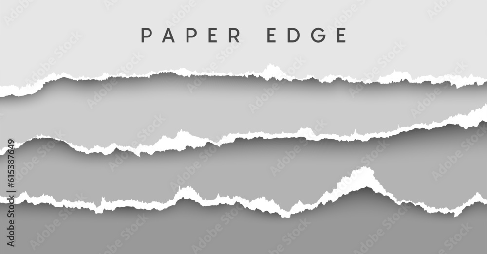seamless torn paper edges, vector illustration 10 eps. Stock Vector ...