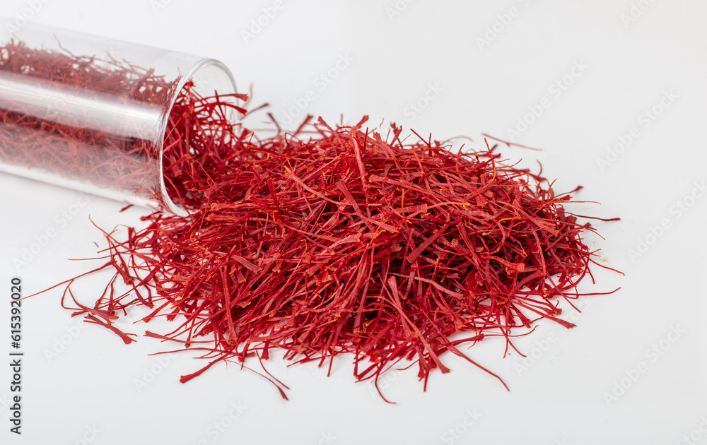 Saffron: A vibrant and highly valued spice derived from the crimson ...