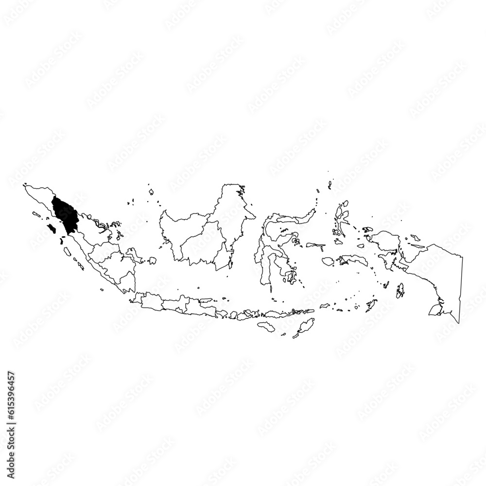 Vector map of the province of Sumatera Utara highlighted highlighted in ...