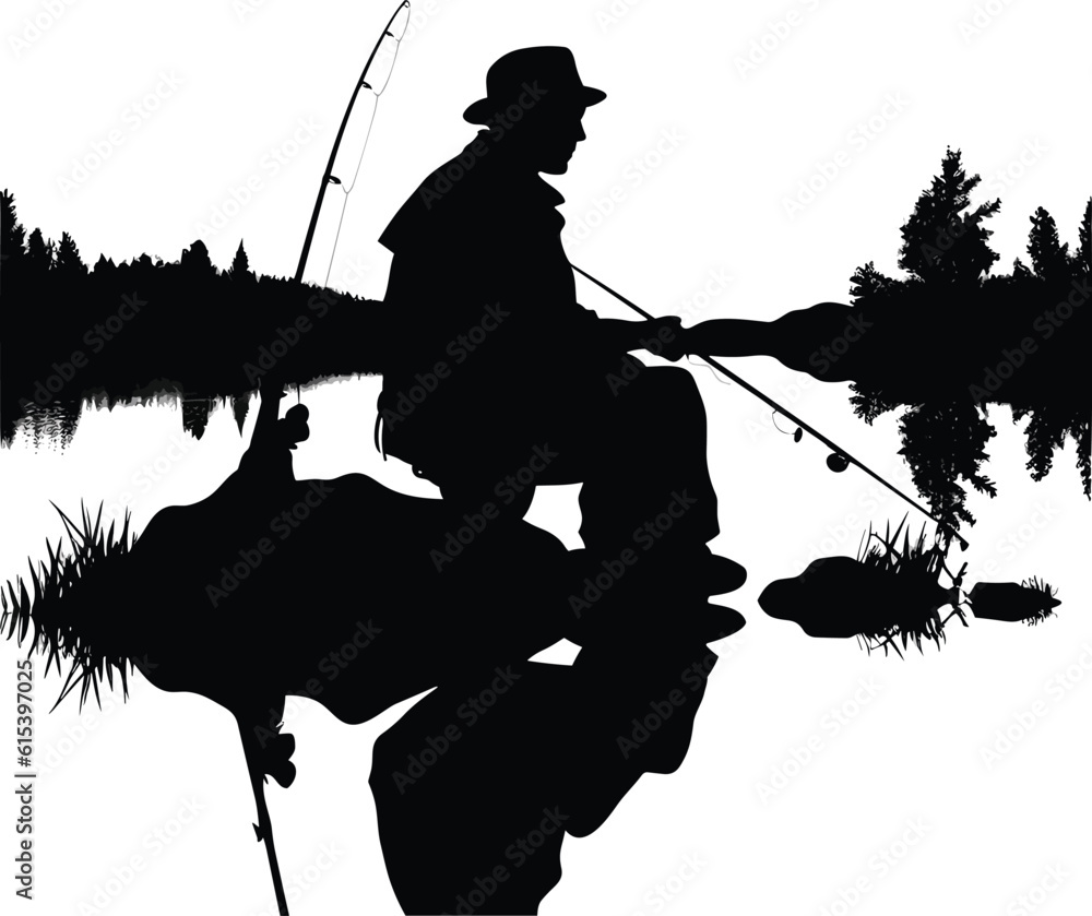 Fishing vector, fish vector art, fishing, cartoon fish, happy fish, sad ...