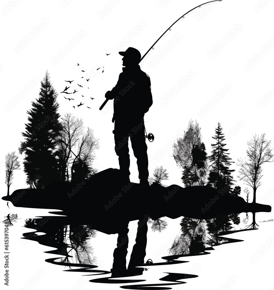 Fishing vector, fish vector art, fishing, cartoon fish, happy fish, sad ...