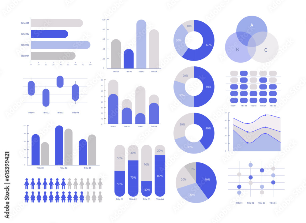 Business and social information infographic chart design template set ...