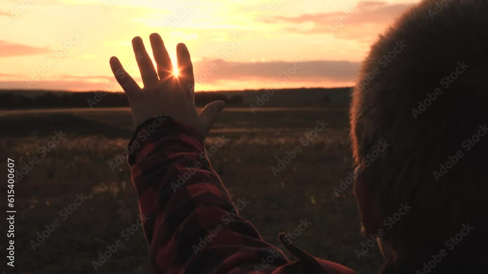 sign hand finger sunset gesture, boy child son kid sun, childish ...