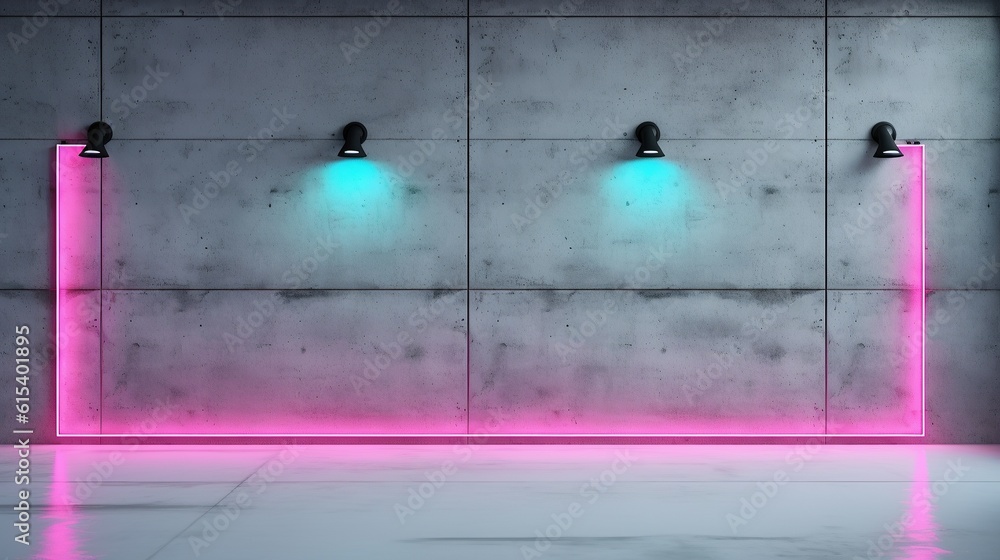 Fluorescent night: intertwining purple lines of light illuminate a ...