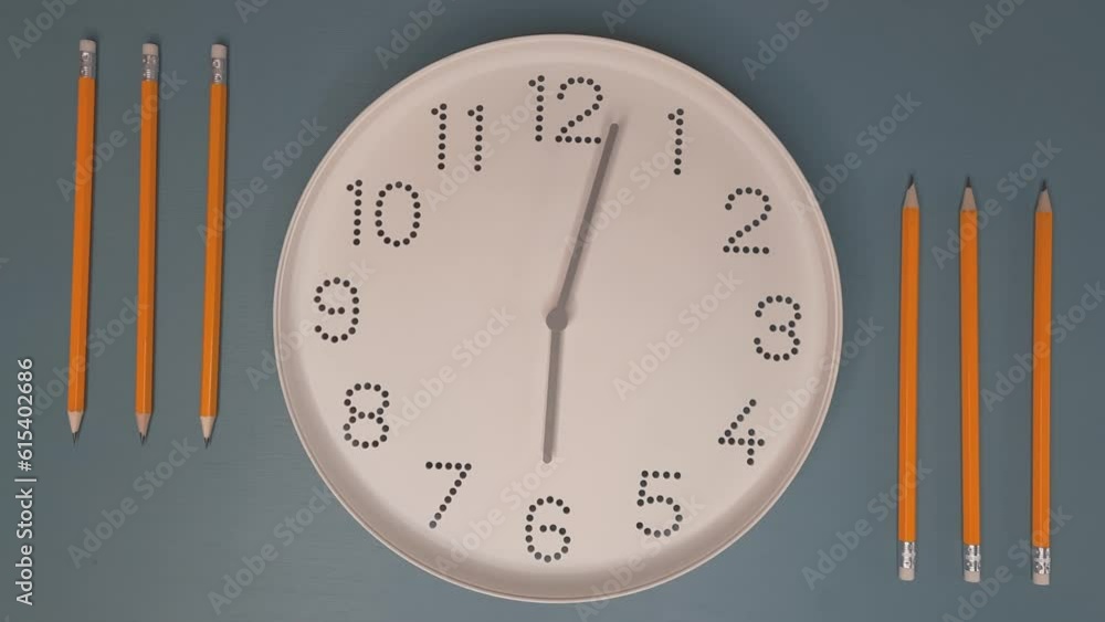 6 o'clock. Study time. Back to school. End of the workday. Watch with ...