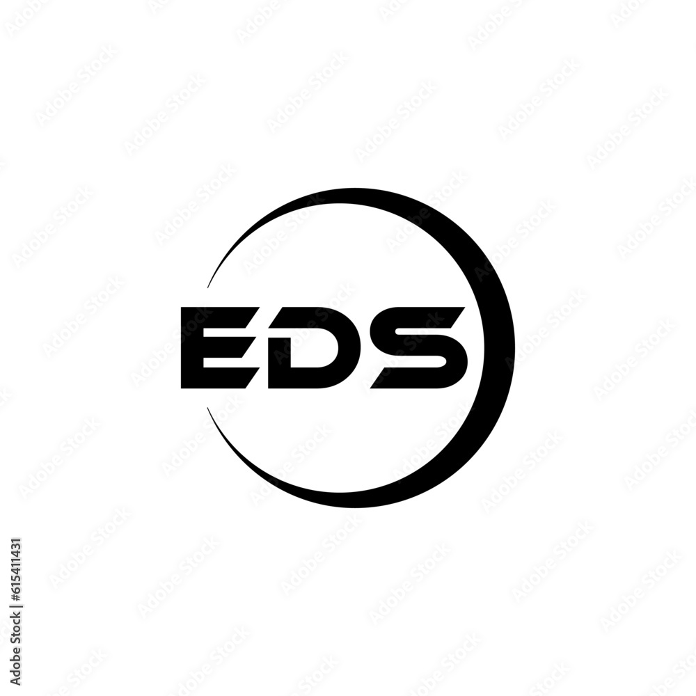 EDS letter logo design with white background in illustrator, cube logo ...