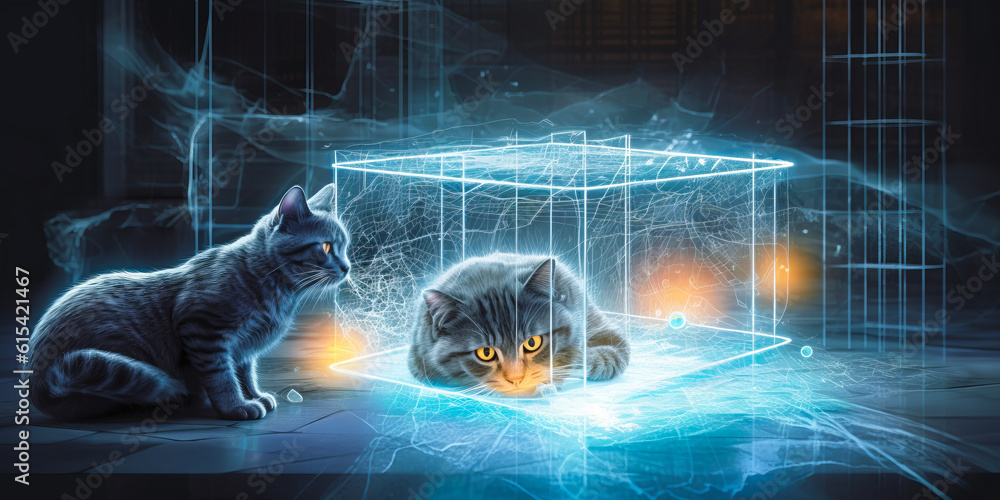 Enchanting Schroedinger's Cat image illustrates alive and dead states ...