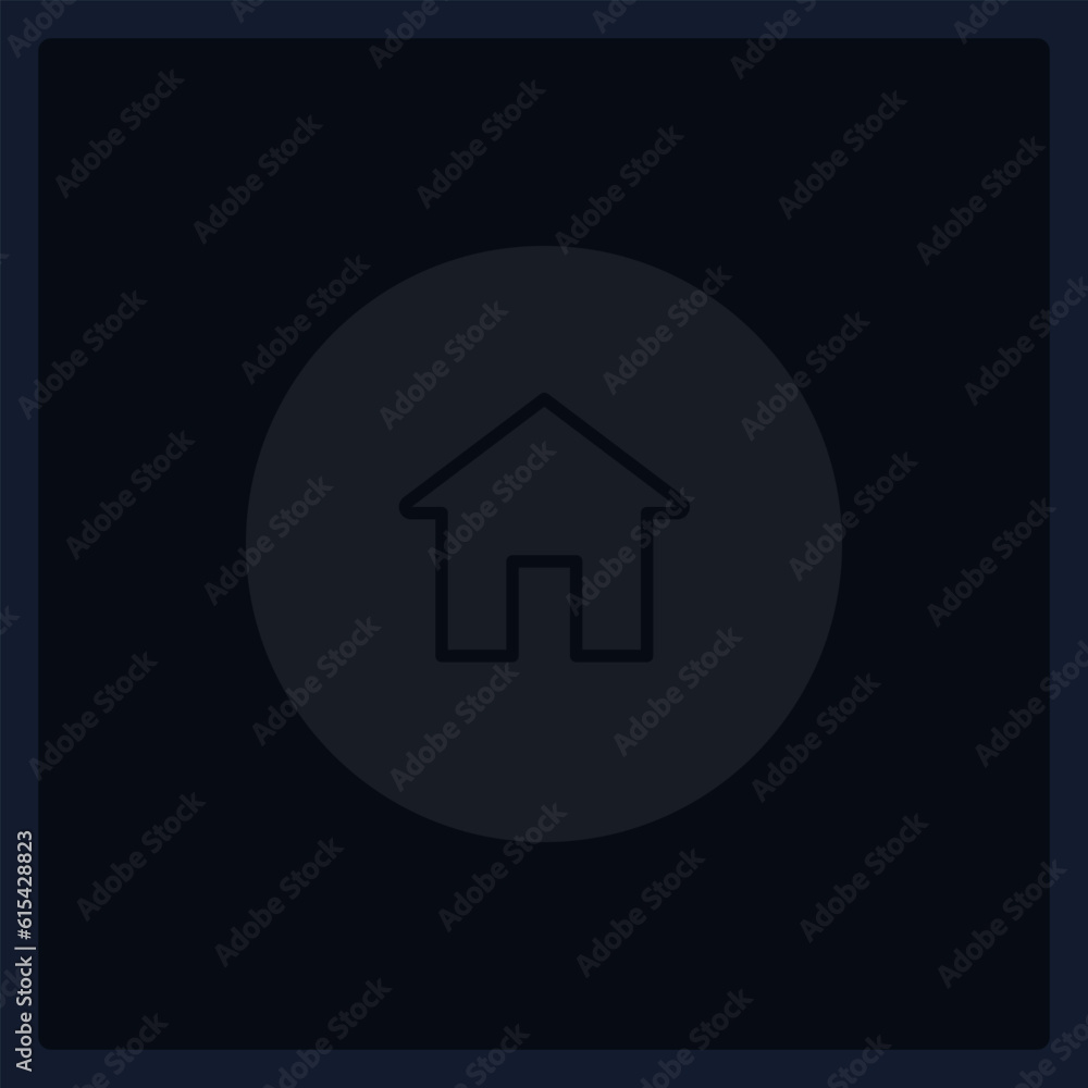 Inactive Homepage Button Ui Element Template Editable Isolated Vector Dashboard Component Flat