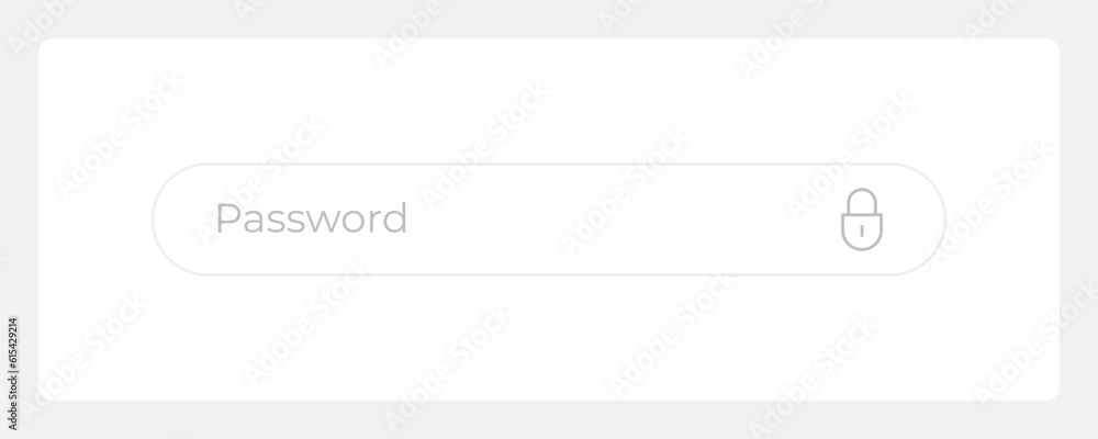 Sign in password field UI element template. Editable isolated vector dashboard component. Flat ...