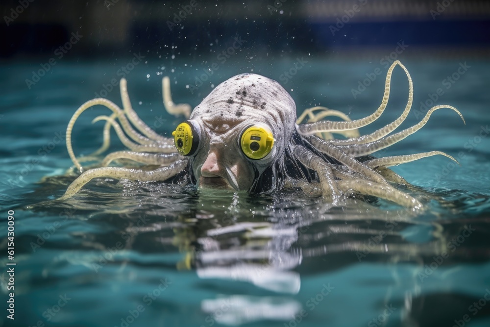 morkthex, an alien athlete with four arms and no legs, competing in ...