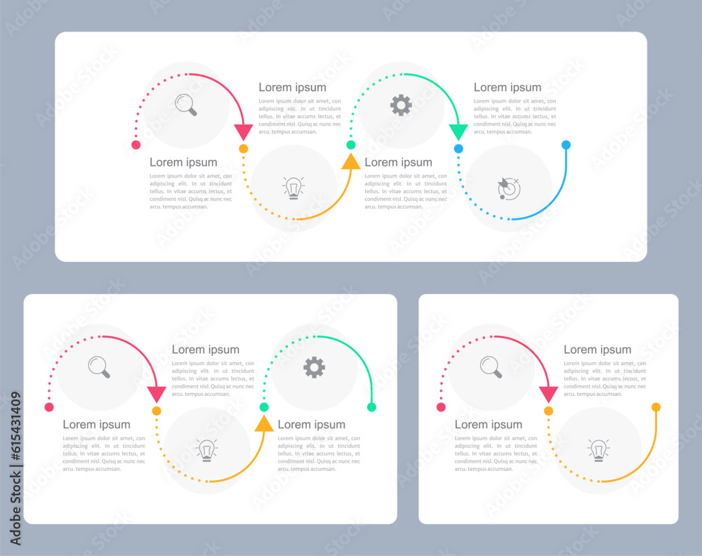Perspectives infographic chart design template set. Editable infochart ...