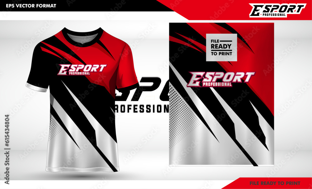 Gaming Tshirt or Esport Jersey Uniform Designs Template with Clean and ...