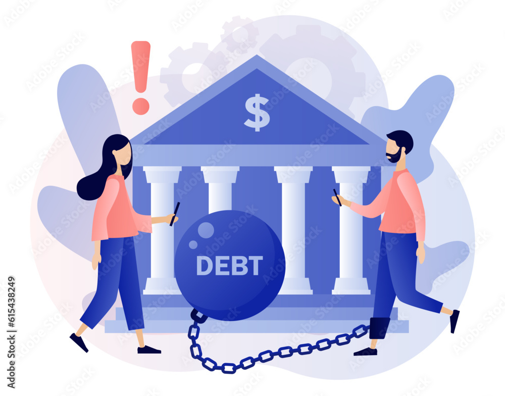 Debt collection. Bank collector agency. Tiny people who doesn't pay ...