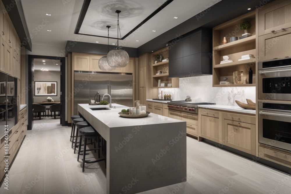 kitchen with cooking stations for the ultimate in convenience and ...