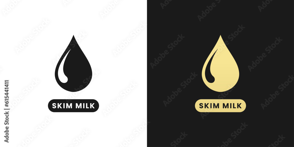 Skim milk Label Vector or Skim milk icon Vector Isolated in Flat Style ...
