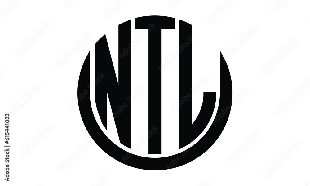 NTL shield with round shape logo design vector template | monogram logo ...
