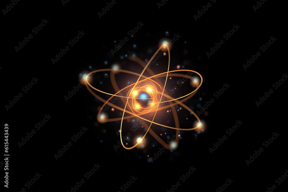 Atomic nucleus electrons neutrons protons. model shows that an atom is ...