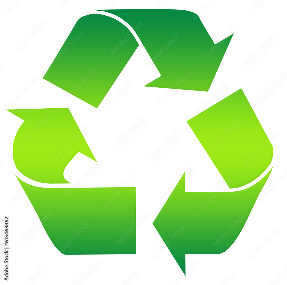 Recycle symbol on transparent background. png format Stock Illustration ...